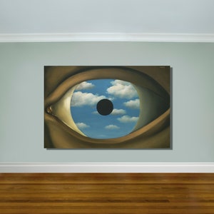 Rene Magritte's the False Mirror Artwork Poster Canvas,rene Magritte ...