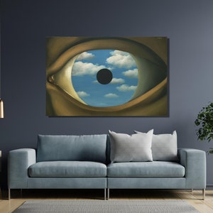 Rene Magritte's the False Mirror Artwork Poster Canvas,rene Magritte ...
