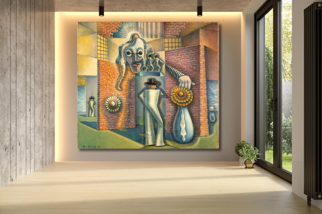 Intricate Surrealist Art Print | Abstract Figurative Wall Decor ...