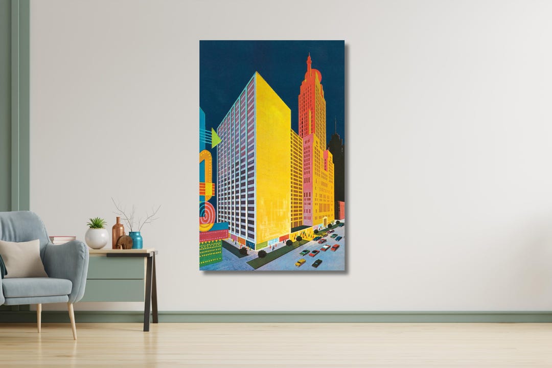 Sheraton Chicago Hotel Vintage Canvas Prints,chicago Hotel Poster ...