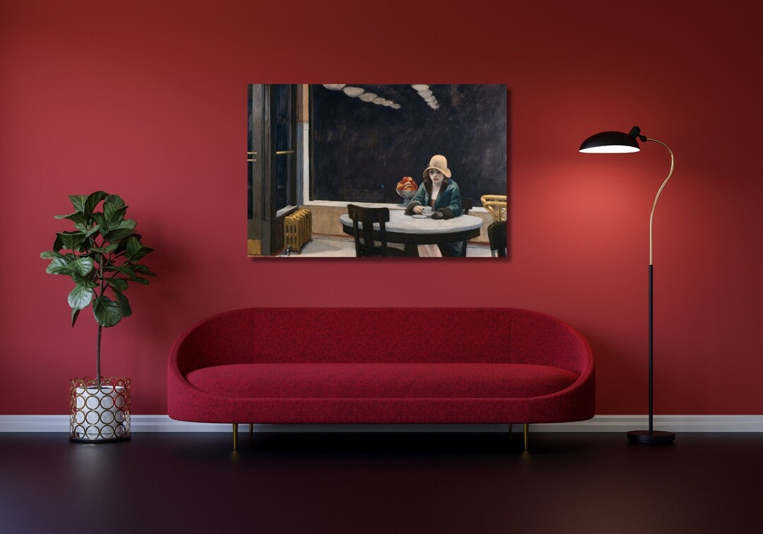 Automat by Edward Hopper Canvas Wall Art,edward Hopper Automat Print ...