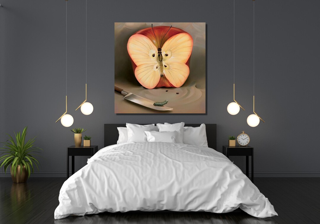 Vladimir Kush Canvas Wall Art,butterfly Apple Art Print by Vladimir ...