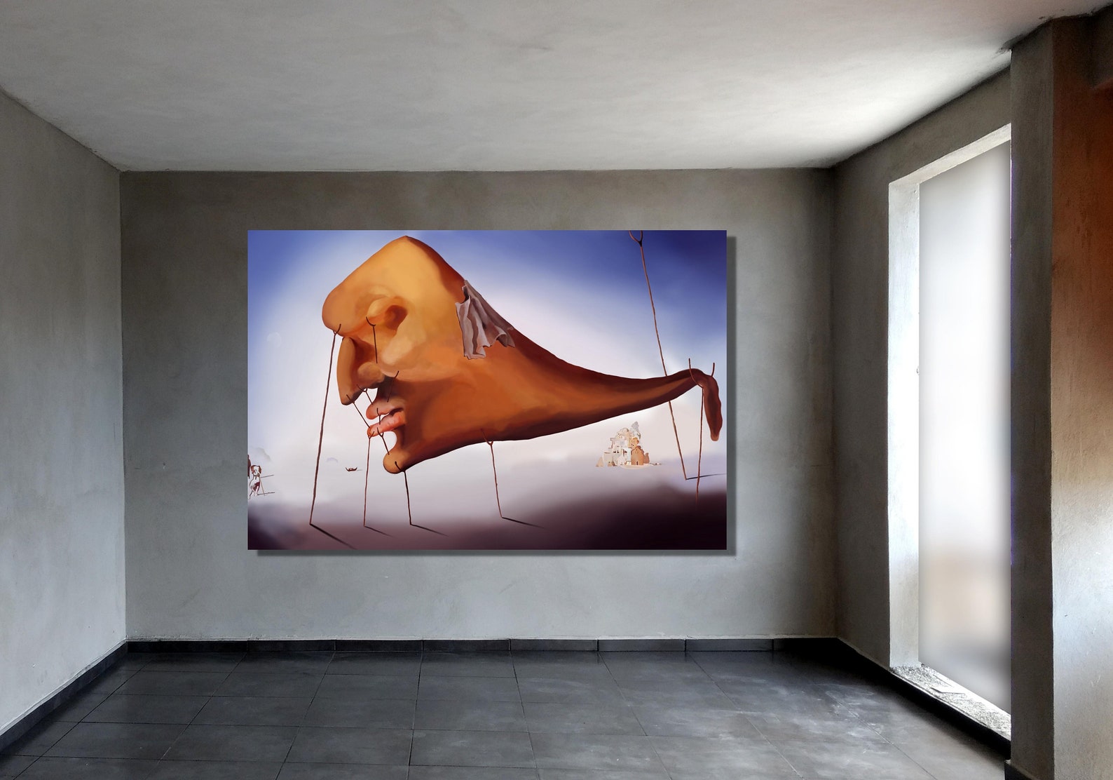 Salvador Dali's "sleep" Painting Ready to Hang Canvas Print,surrealism ...