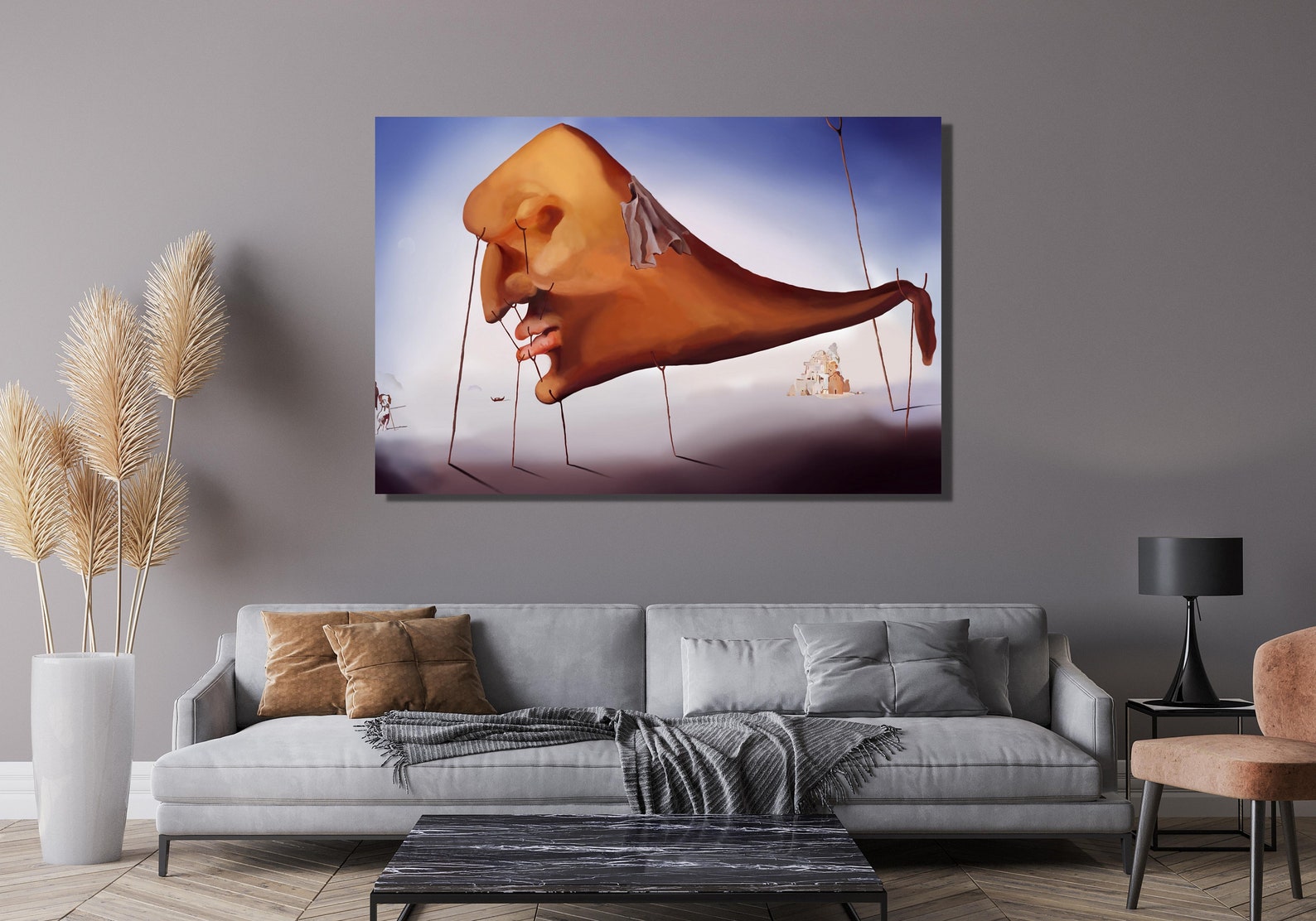 Salvador Dali's "sleep" Painting Ready to Hang Canvas Print,surrealism ...