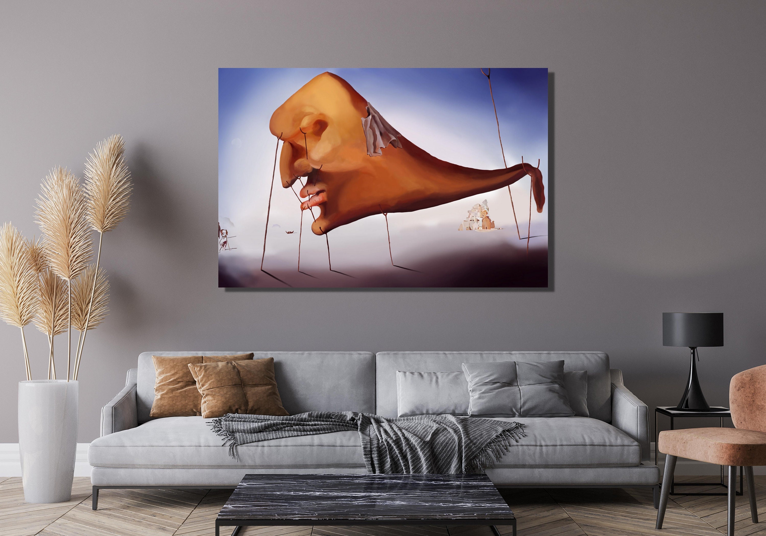 Salvador Dali's "sleep" Painting Ready to Hang Canvas Print,surrealism ...