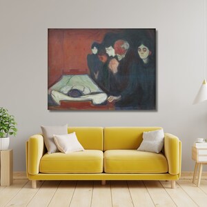 Edvard Munch's 'at the Deathbed' Print Wall Art,munch Canvas Wall Art ...