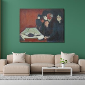 Edvard Munch's 'at the Deathbed' Print Wall Art,munch Canvas Wall Art ...