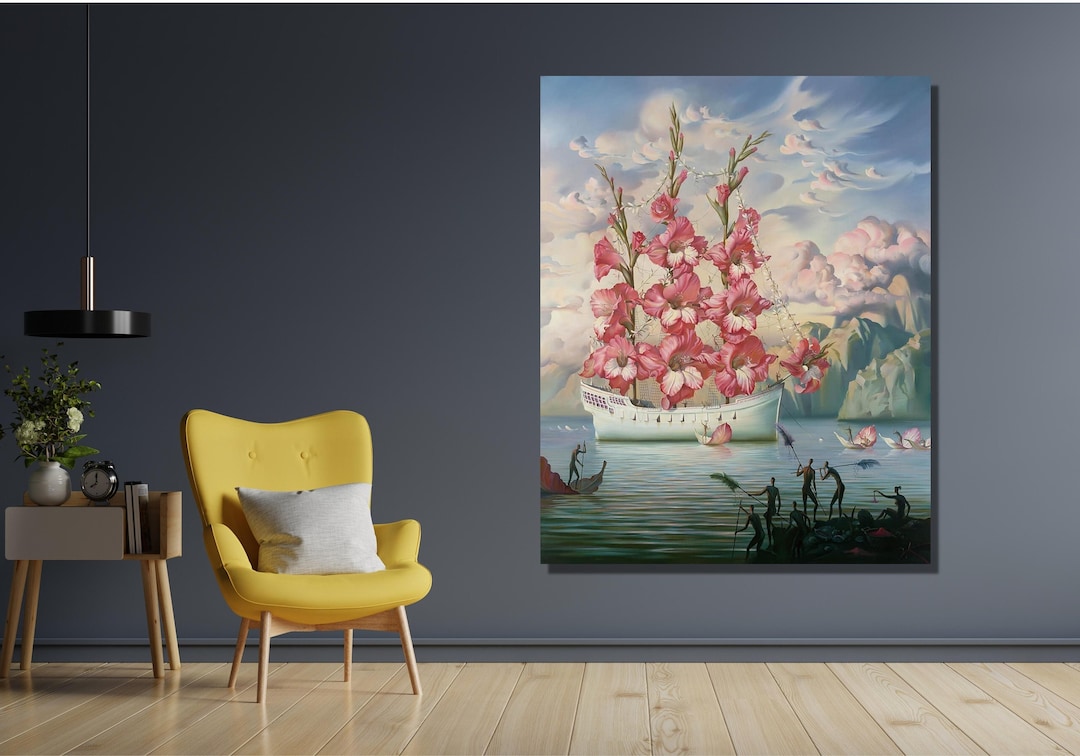 Vladimir Kush Arrival of the Flower Ship Canvas Prints Wall Art ...