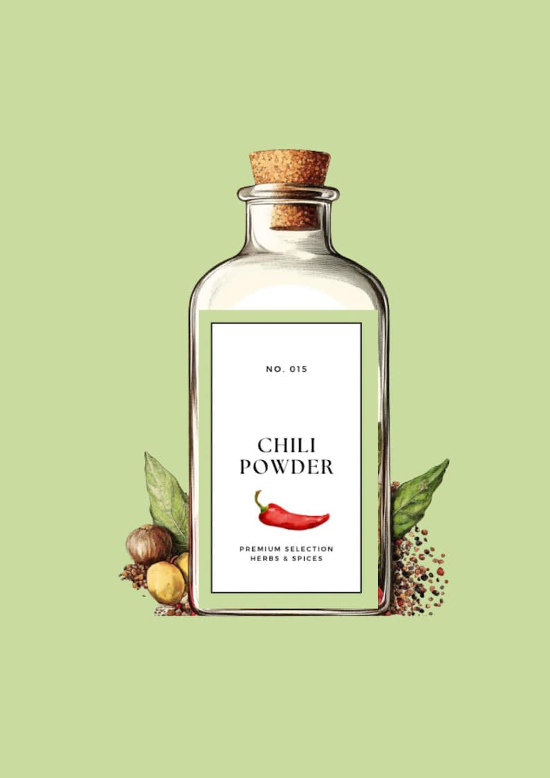 Victorian Floral Spice Jar Labels: Printable PDF for Kitchen Decor - Etsy