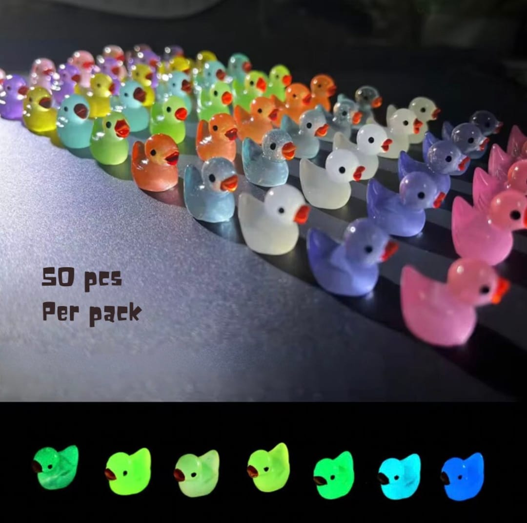 Glow-in-the-dark Mini Ducks for Terrariums, Dollhouses & Fairy Gardens ...
