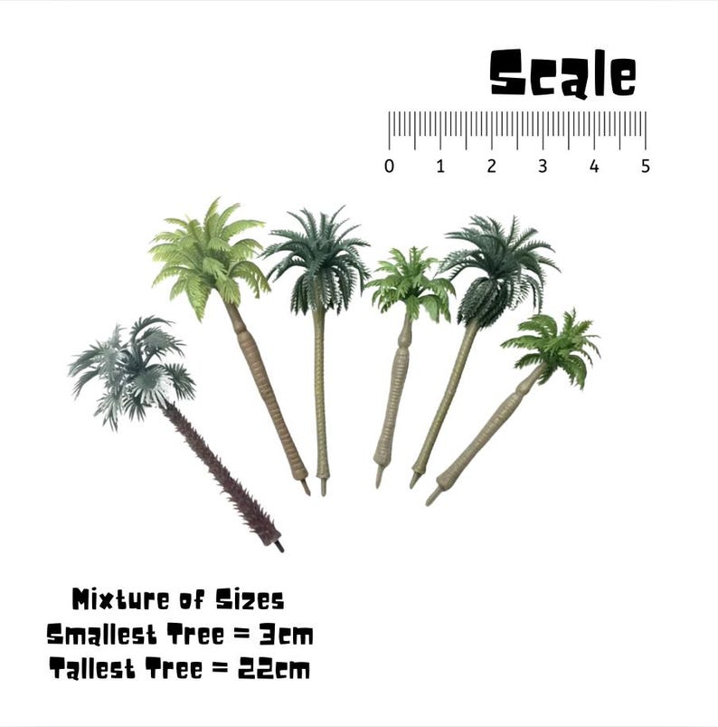 Tropical Miniature Palm Trees (30pcs) – Craft Supplies for Miniature ...