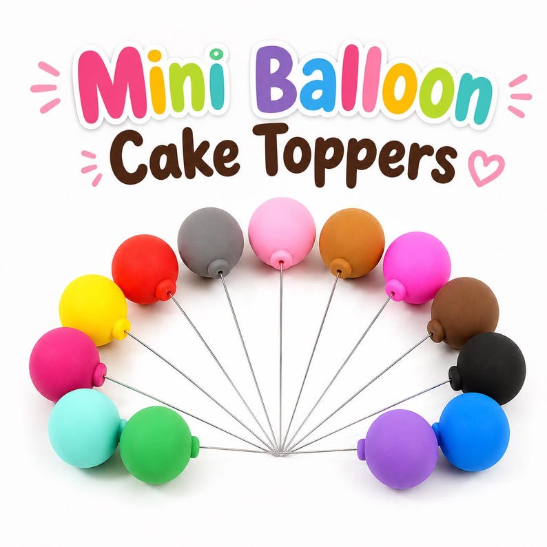 Tiny Party Balloons for Cakes & Mini Worlds – 30pc Miniature Balloon ...