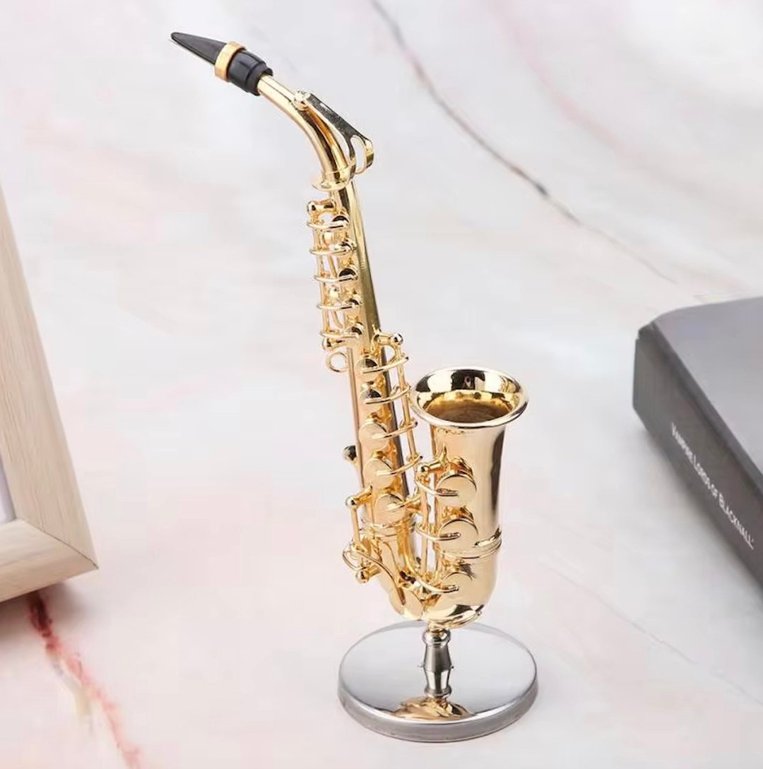 Mini Saxophone Serenade: Perfect for Dollhouses, Cake Toppers,musical ...