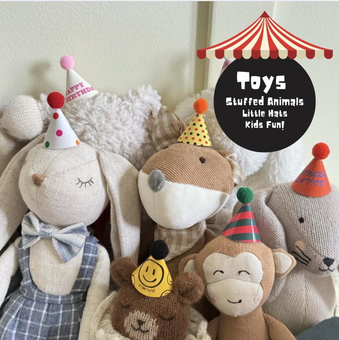 Mini Party Hats for Stuffed Animals: Colorful Birthday Decoration ...