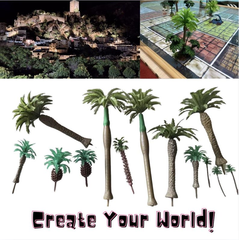 Tropical Miniature Palm Trees (30pcs) – Craft Supplies for Miniature ...