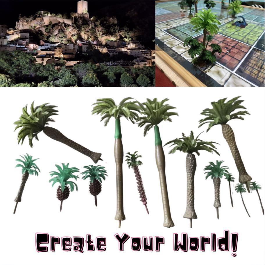 Tropical Miniature Palm Trees (30pcs) – Craft Supplies for Miniature ...