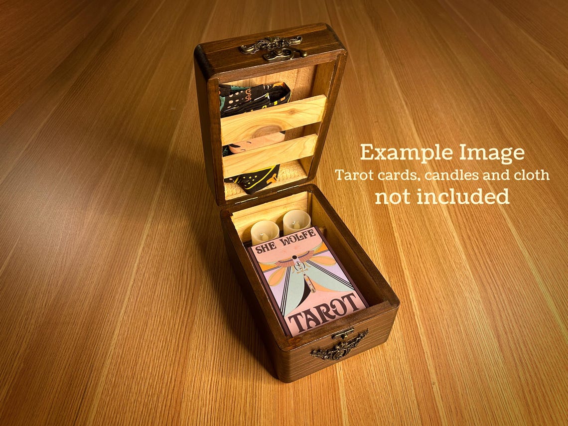 Tarot Oracle Box (red) | Cosmic Deck / Photo / Collectible Holder ...