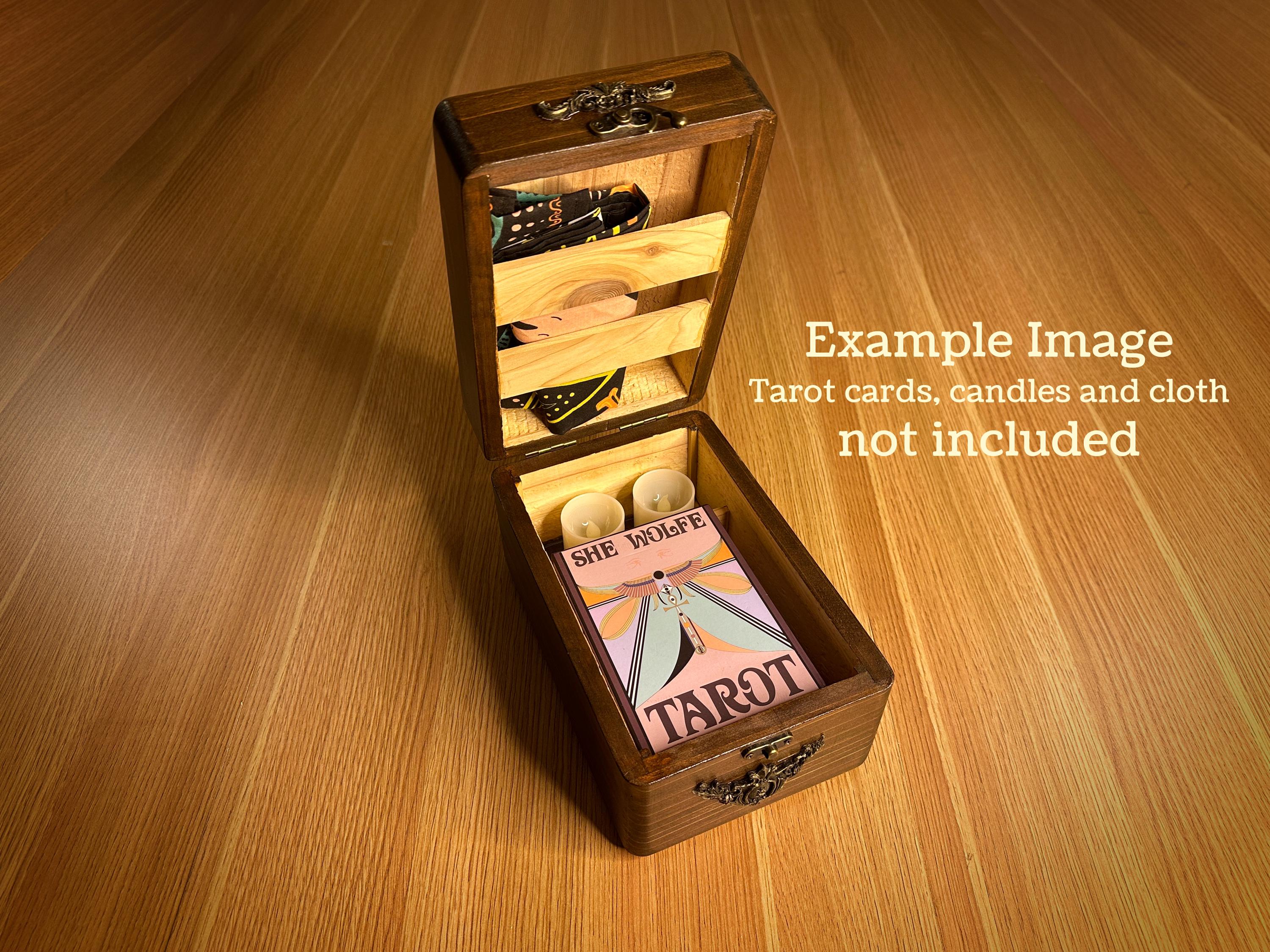 Tarot Oracle Box (red) | Cosmic Deck / Photo / Collectible Holder ...