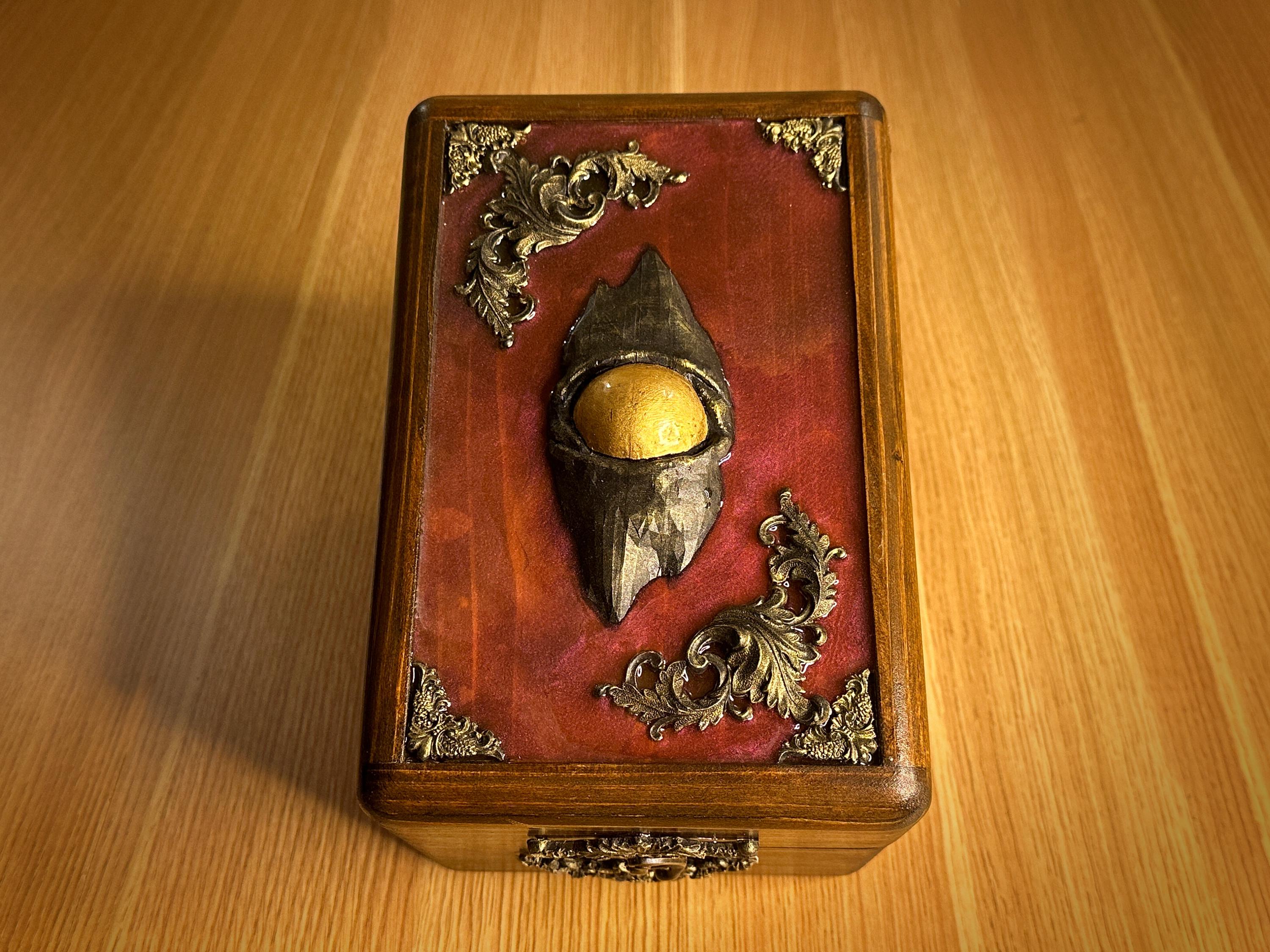 Tarot Oracle Box (red) | Cosmic Deck / Photo / Collectible Holder ...