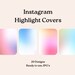 20 Instagram Story Highlight Covers, Gradiants, Modern, Colorful ...