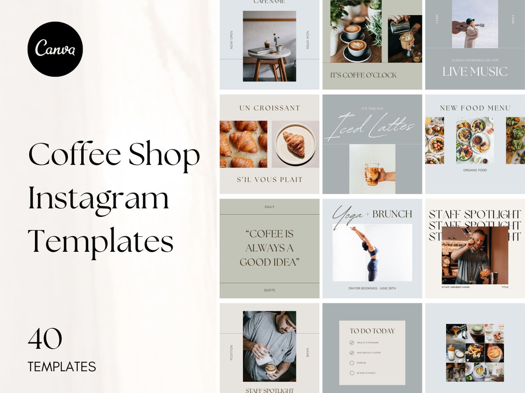 Coffee Shop Instagram Template, Restaurant, Cafe, Food & Beverage ...