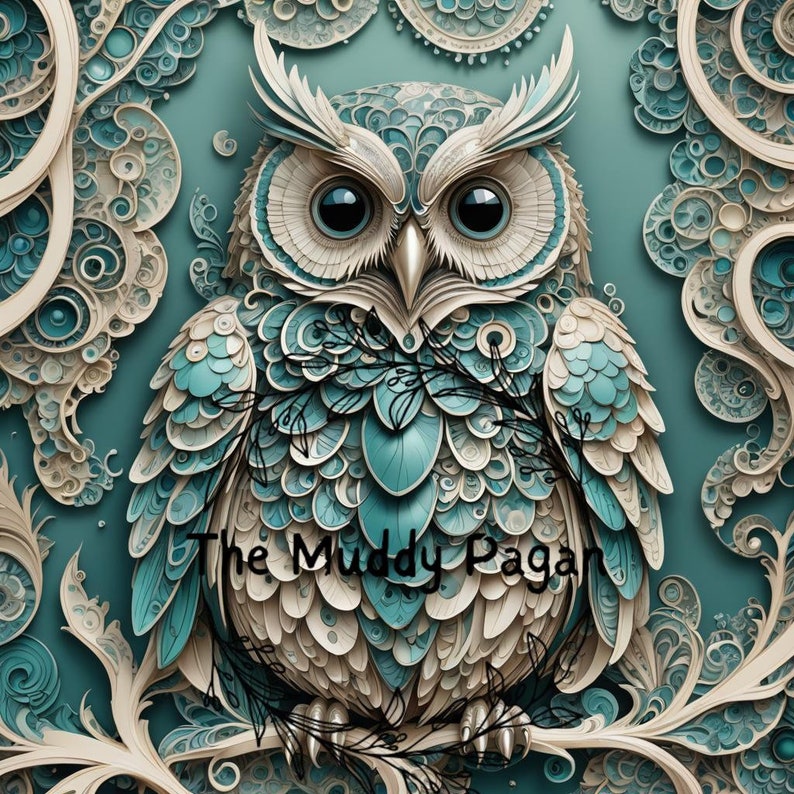 Teal and Cream Owl - Etsy