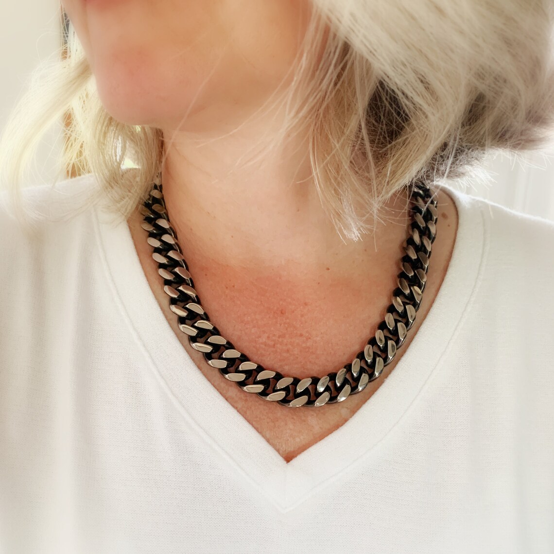 Heavy Duty Large Link Necklace Womens or Mens Trendy Jewelry - Etsy België