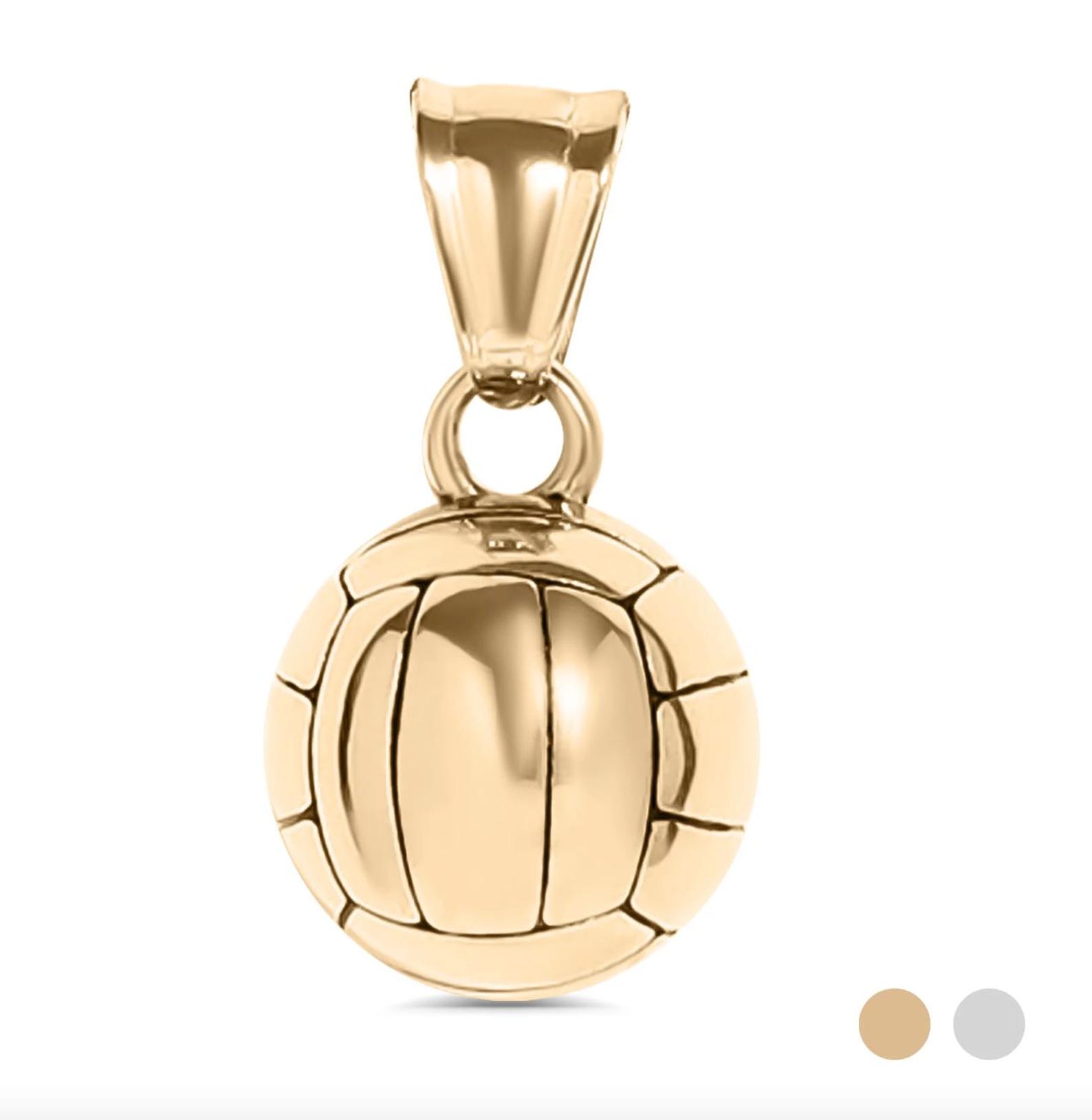 18K Gold Football Charm: Stainless Steel Sports Pendant Necklace - Etsy