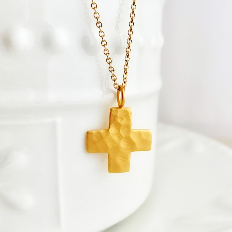 24k Gold Cross - Etsy