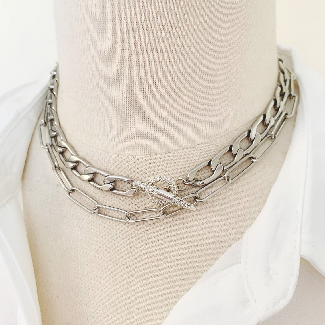 Paperclip Necklace or Bracelet Womens Trendy Jewelry - Etsy