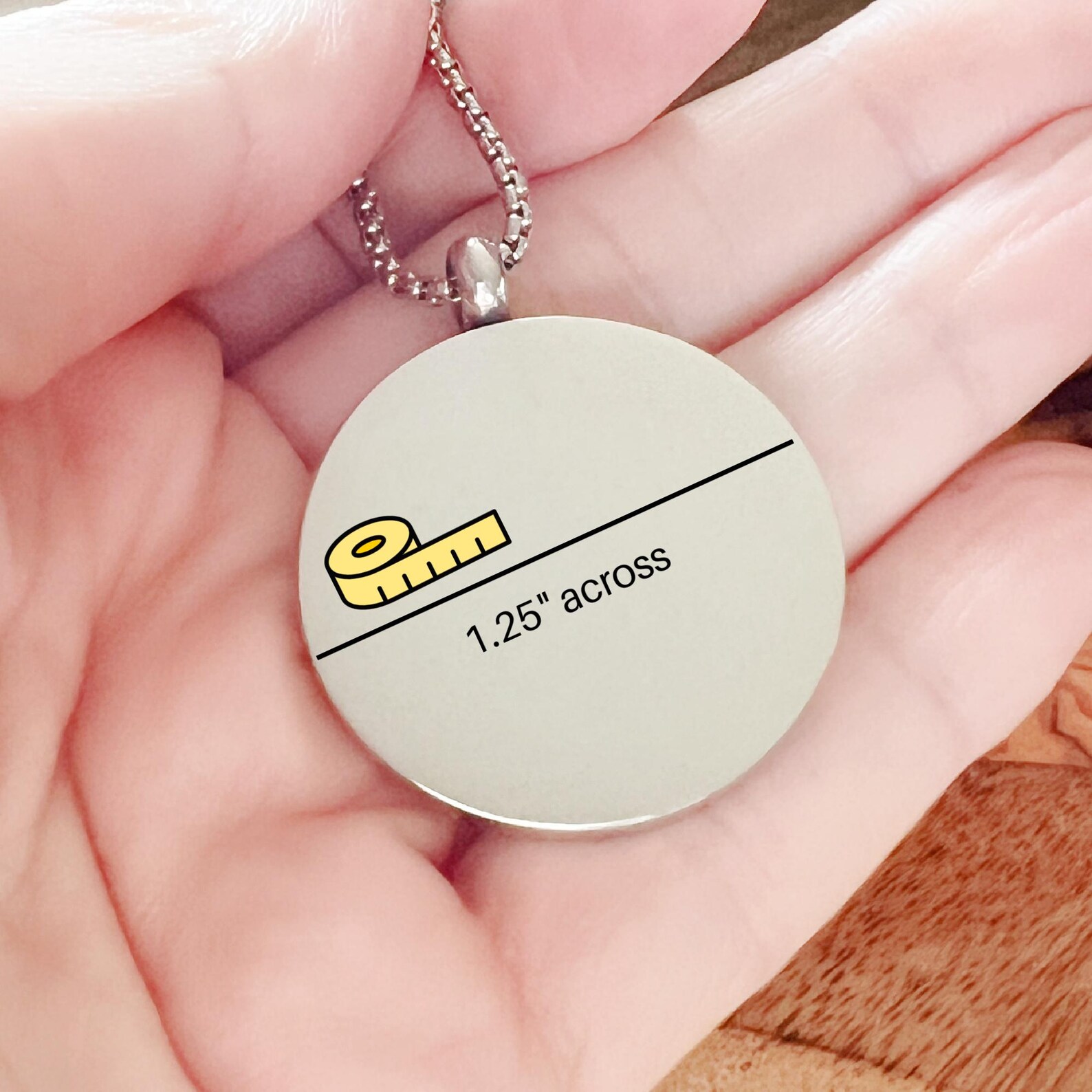 Reflective Mirror Pendant Necklace: Stainless Steel Protection Jewelry ...