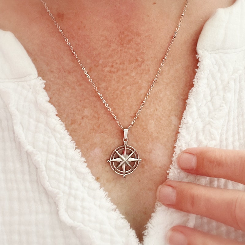 Compass Rose Pendant - Etsy