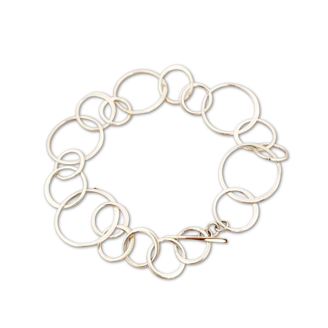 Sterling Silver Large Link Toggle Bracelet Gift for Daughter | Etsy