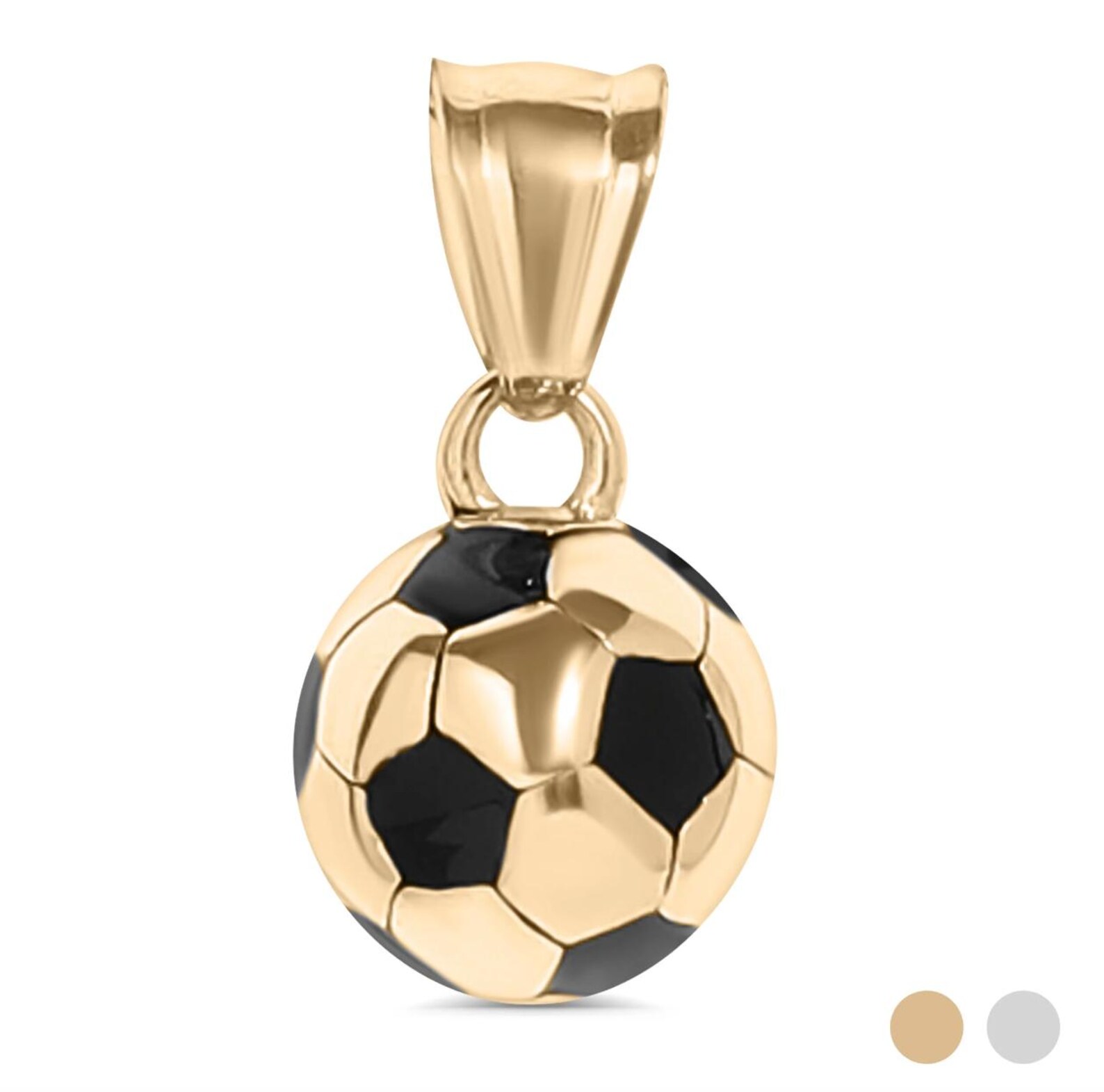 18K Gold Football Charm: Stainless Steel Sports Pendant Necklace - Etsy