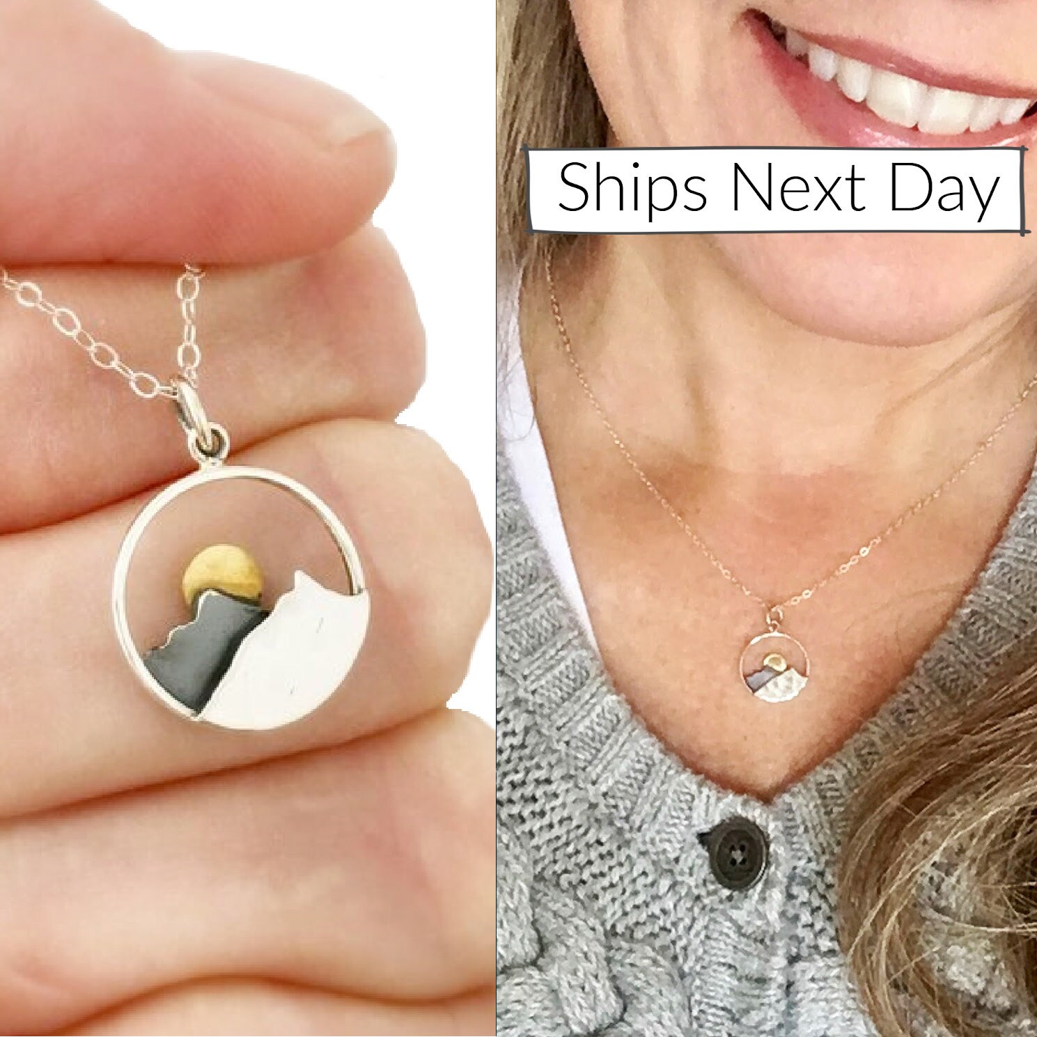 16 Inch Mountain Necklace Ready to Ship Necklaces for Women - Etsy UK