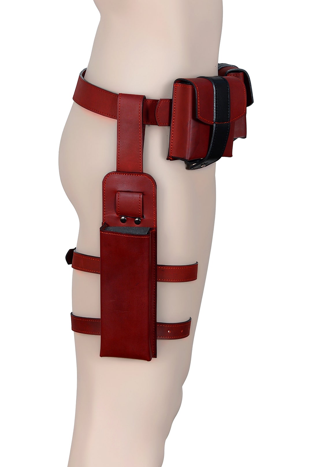 Daredevil Belt, 2 Utility Pouches, and Billy Club Drop Pouch Set Marvel ...