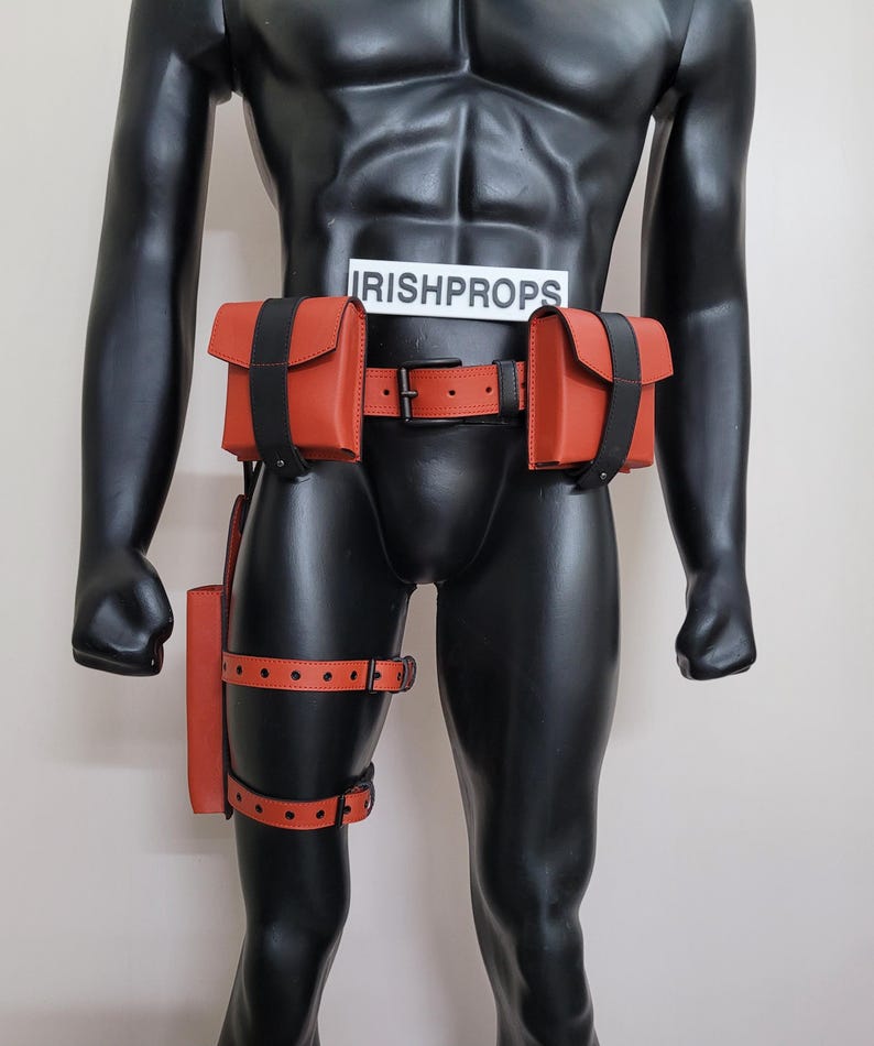Daredevil Belt, 2 Utility Pouches, and Billy Club Drop Pouch Set Marvel ...