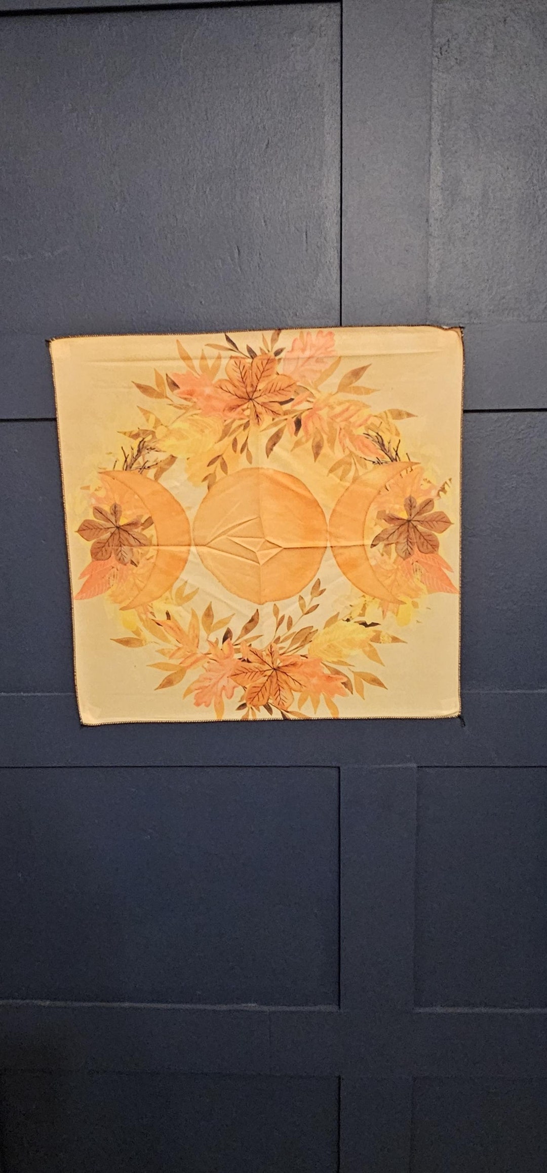 Altar Cloth Moon Phases - Orange Altar Cloth - Dorm Wall Hanging ...