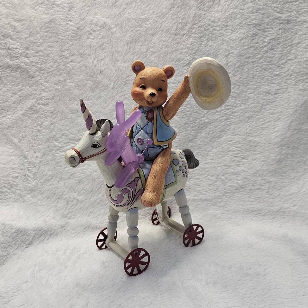 Teddy Bear Figurine - Jim Shore - Button and Squeaky - Heigh Ho Squeaky ...