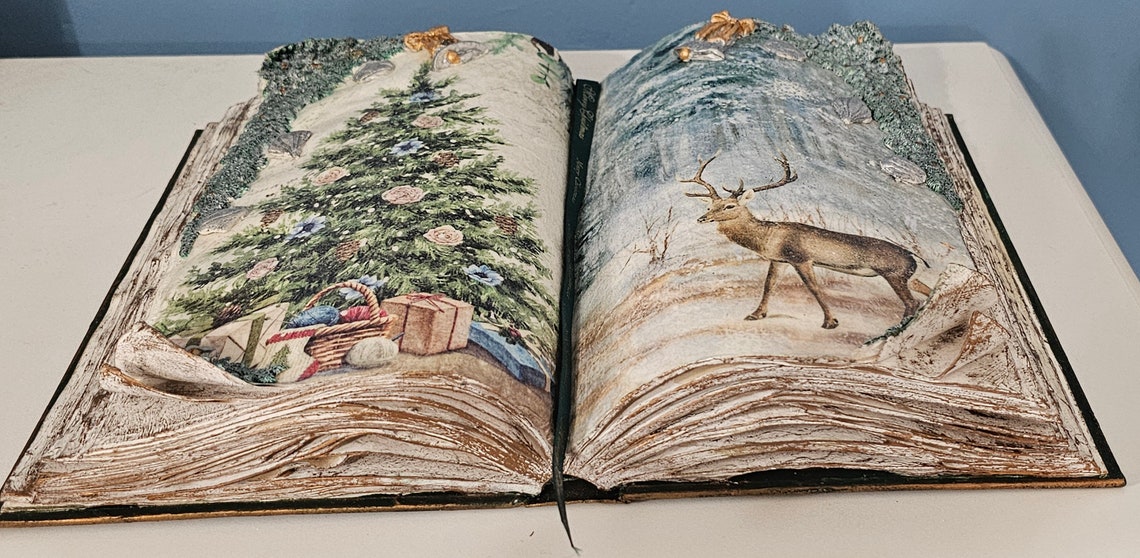 Christmas Winter Wonderland Book handmade - Etsy