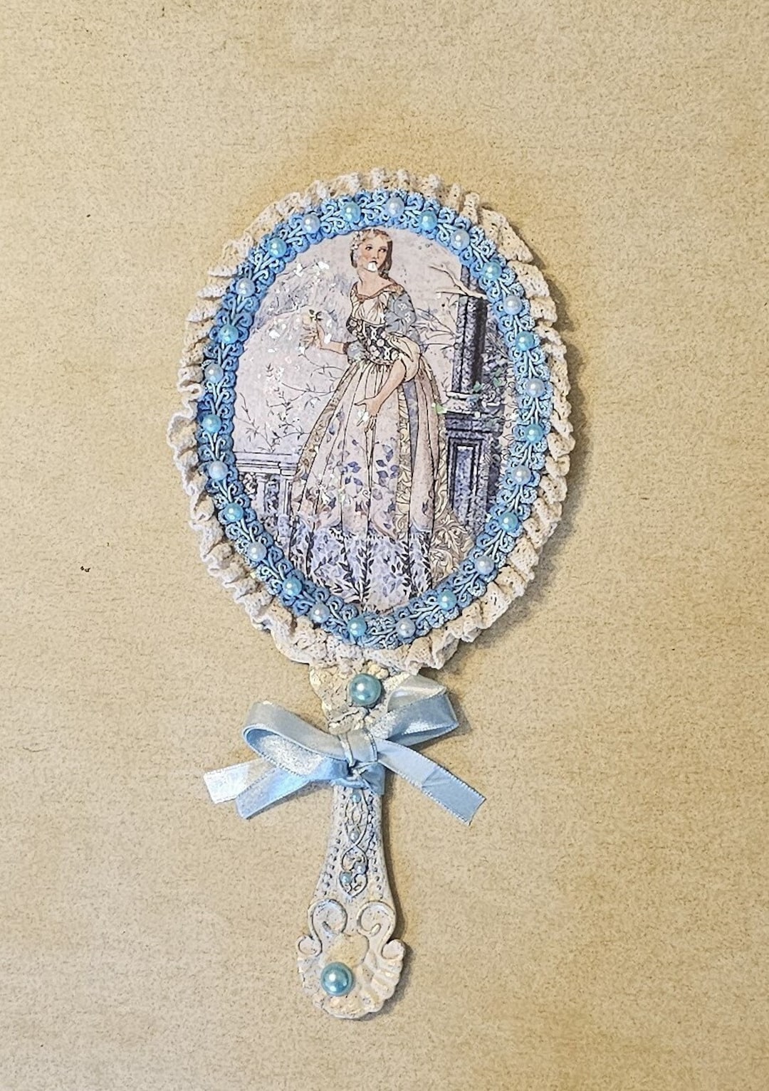 Victorian Design Hand Mirror - Hand Mirror - Handheld Mirror -gift for ...