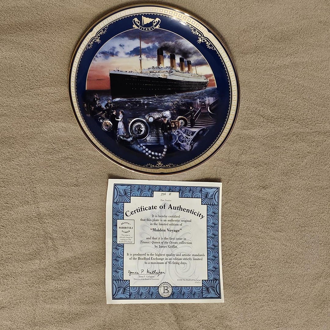 Vintage Bradford Exchange Titanic Decorative Plate - Certificated ...