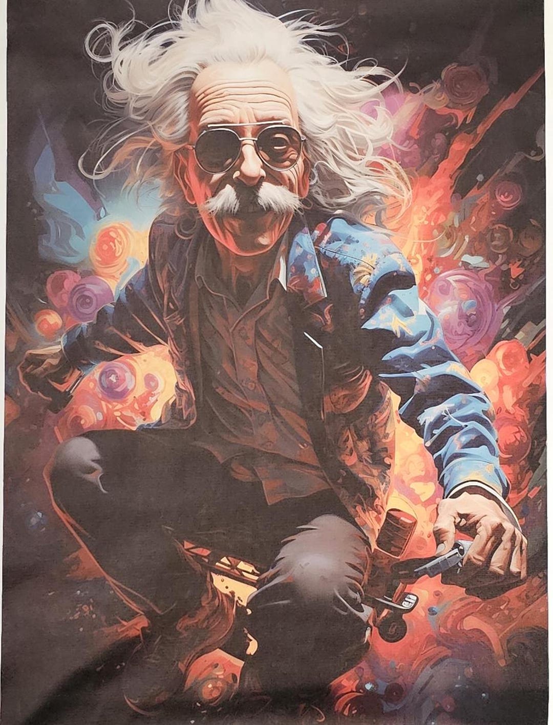 Big Albert Einstein Canvas Poster - Vibrant Canvas Wall Art - Birthday ...