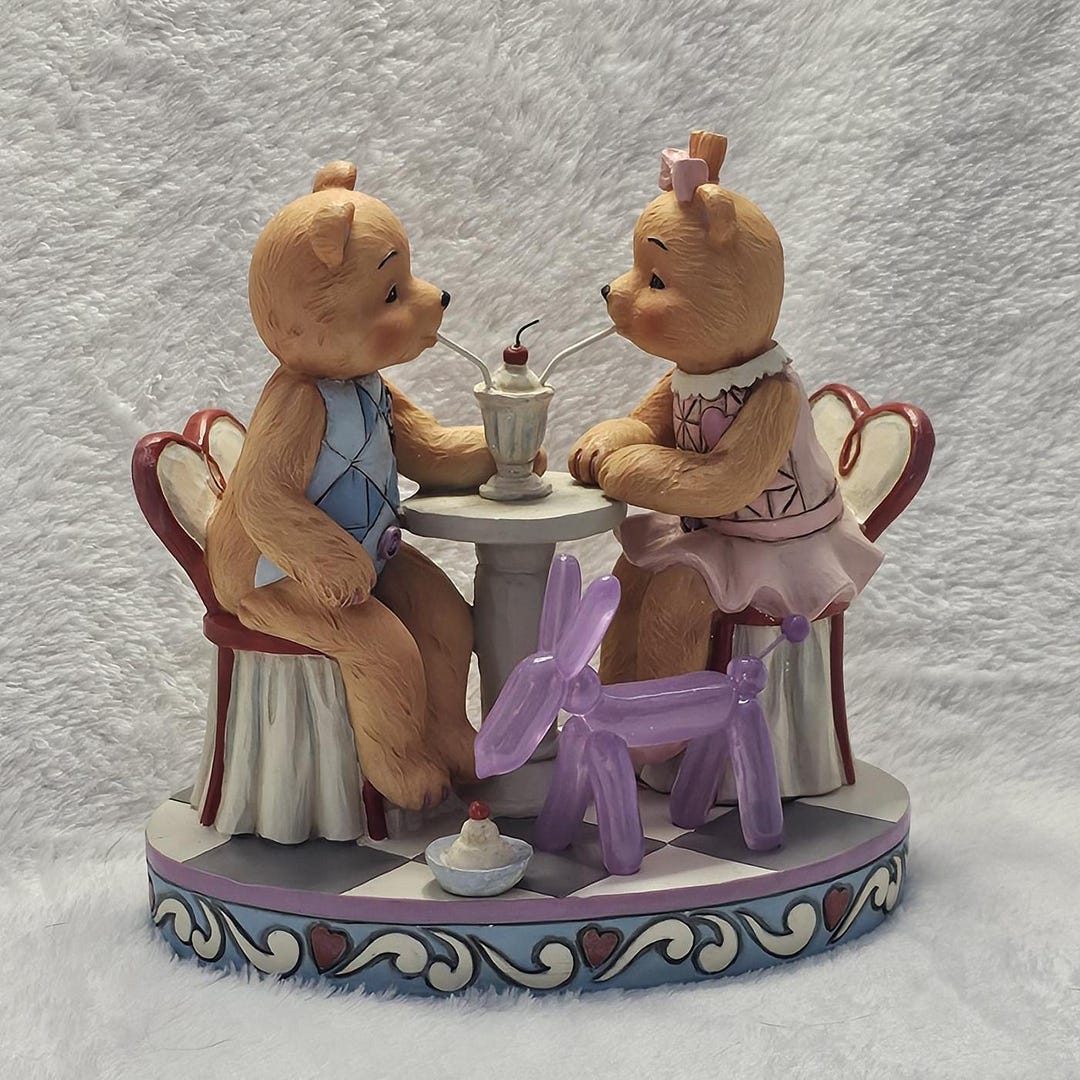 Teddy Bear Figurine - Jim Shore - Button and Squeaky - Sharing Sweet ...