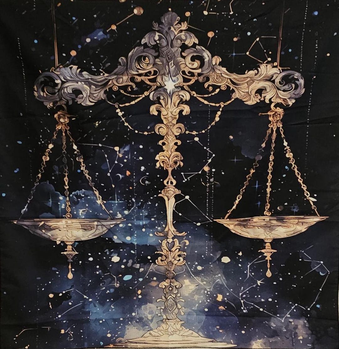 Scales of Justice Altar Cloth - 75 X 75 Cm Balance Symbol | Wiccan ...