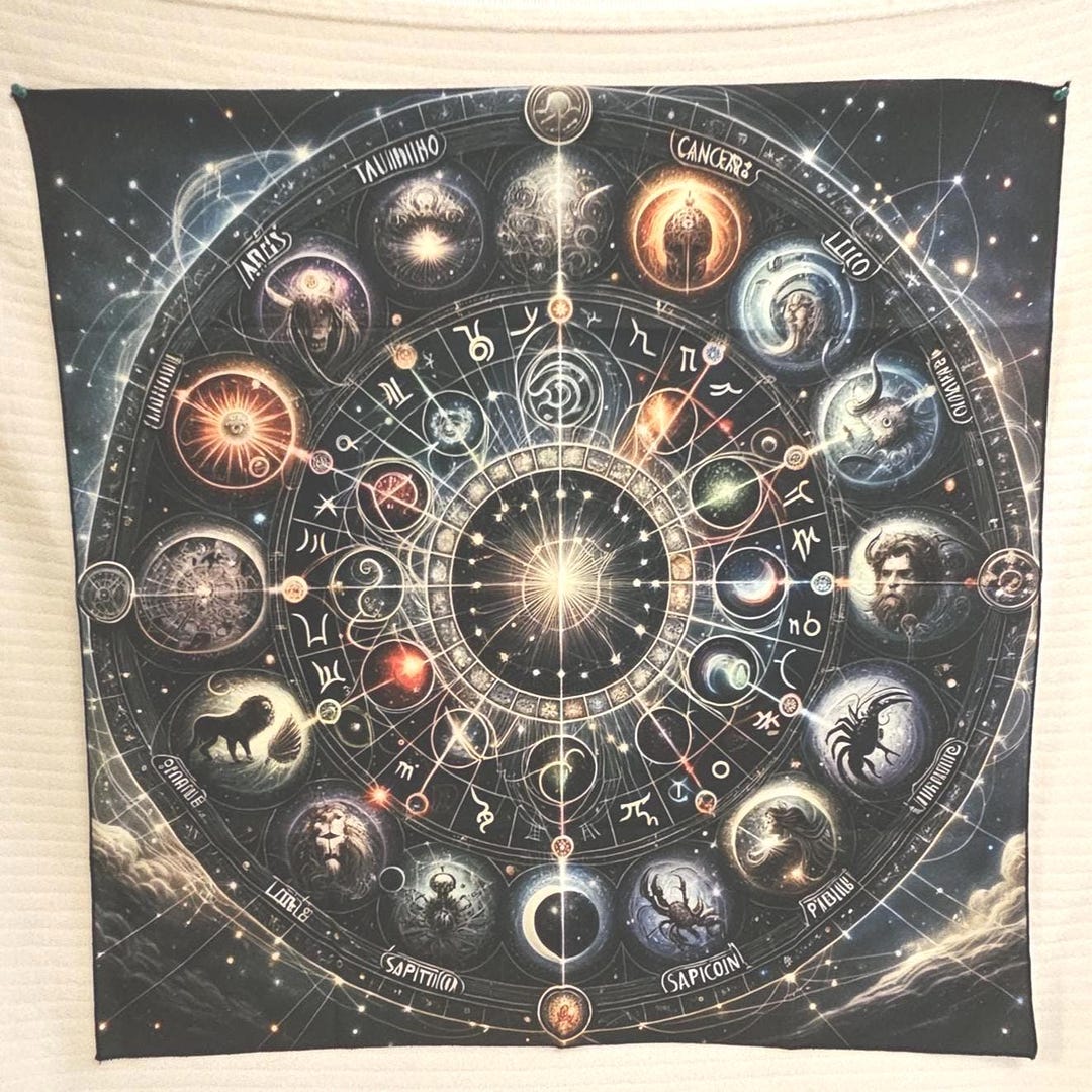 Altar Cloth 12 Constellations - Rustic Altar Cloth - Wall Hanging ...