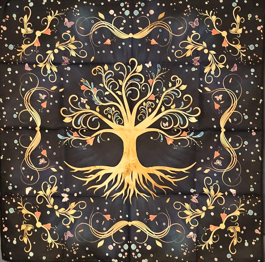 Vibrant Tree of Life Altar Cloth - Shrine Cloth - Tarot Cloth - Altar ...