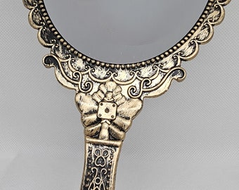 Hand Mirror Steam Punk Hand Mirror Make up Mirror Vintage Design Gift ...