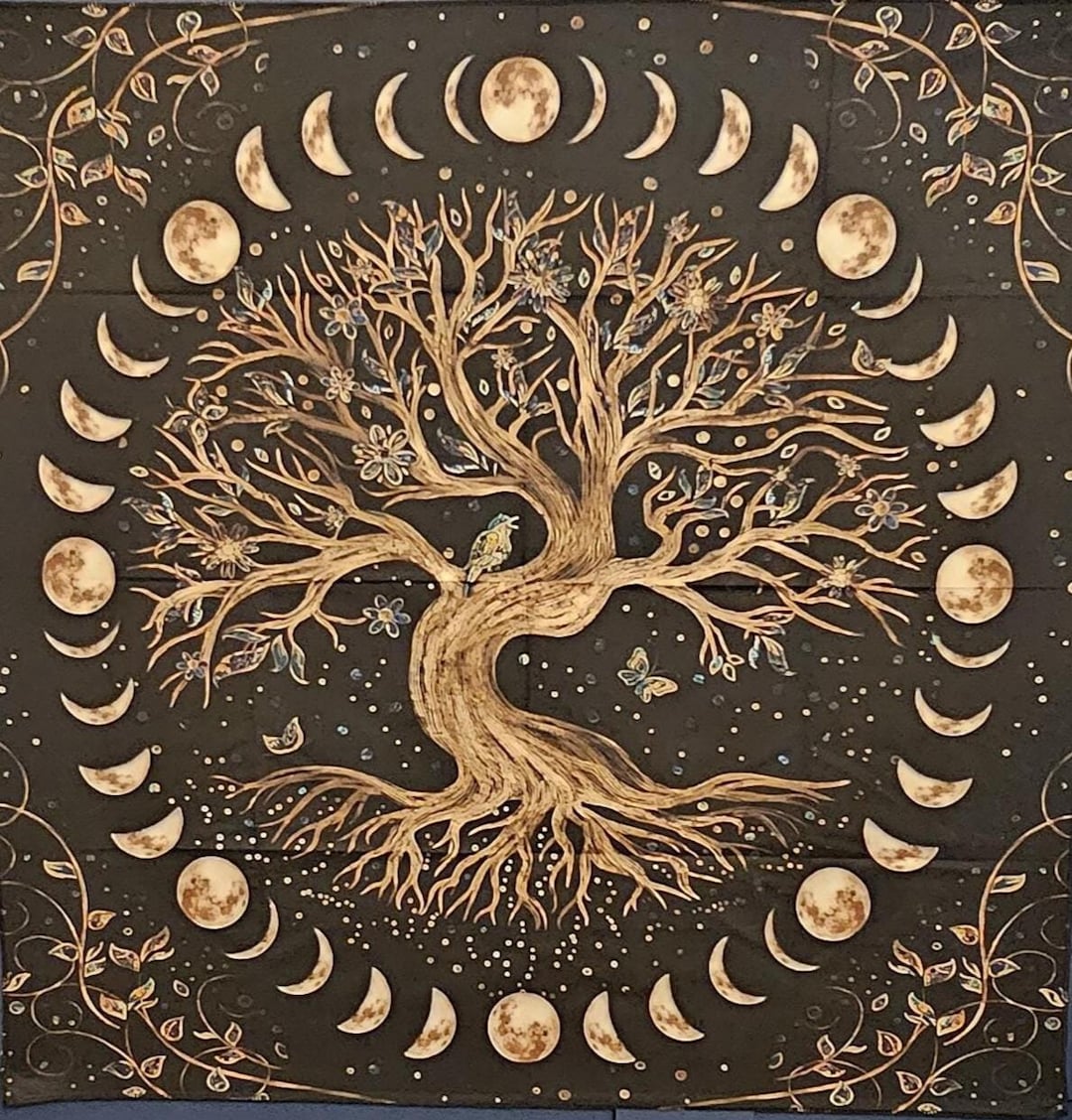 Altar Cloth Tree of Life - Rustic Altar Cloth - Dorm Wall Hanging ...