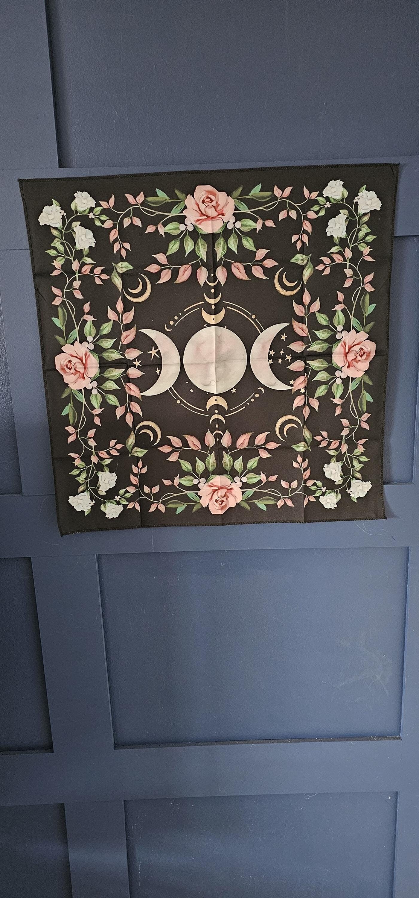 Altar Cloth Moon Phases Pink Altar Cloth Dorm Wall Hanging Shrine Cloth ...